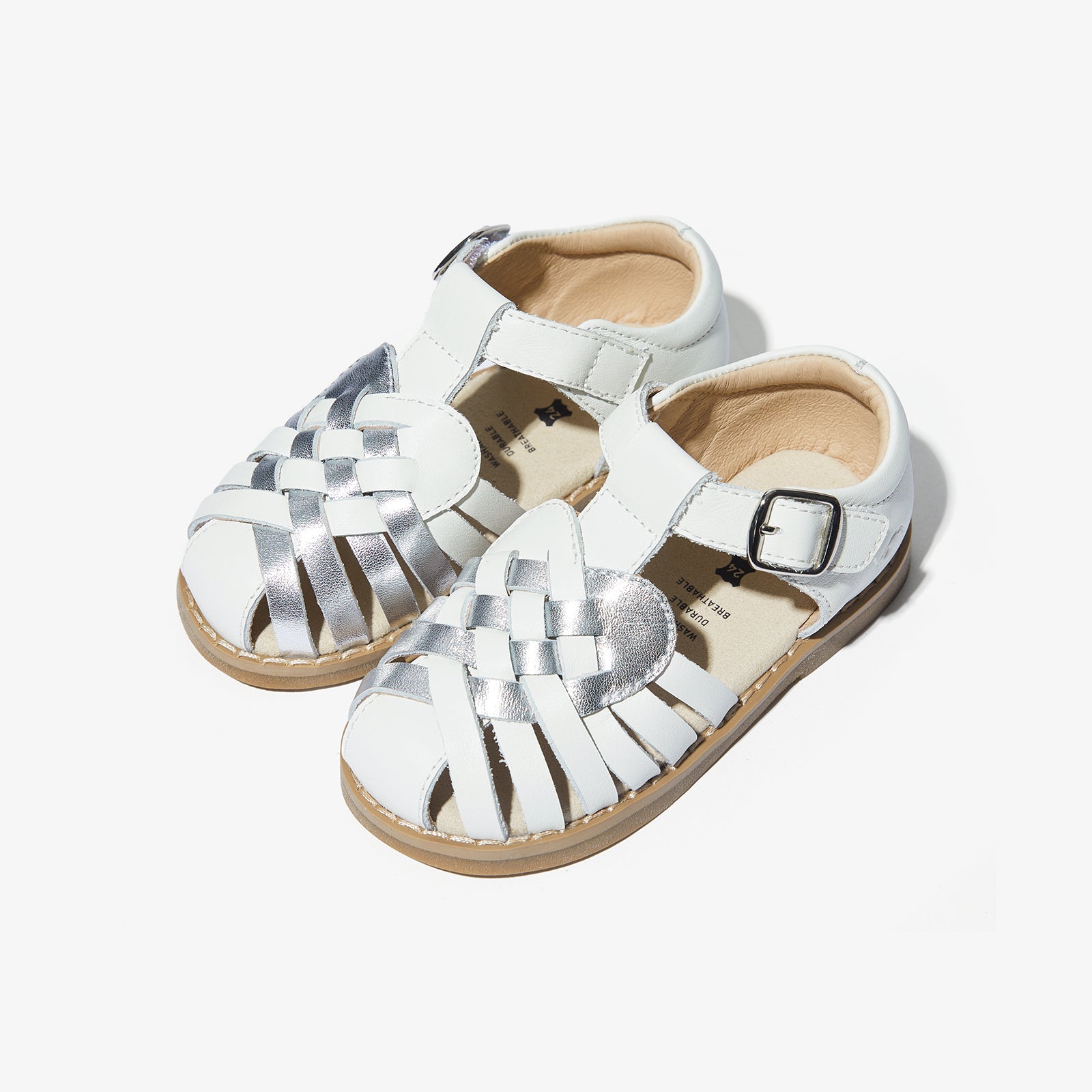 Dane - Cloud White | Kids Leather Shoes | Woolly Kids