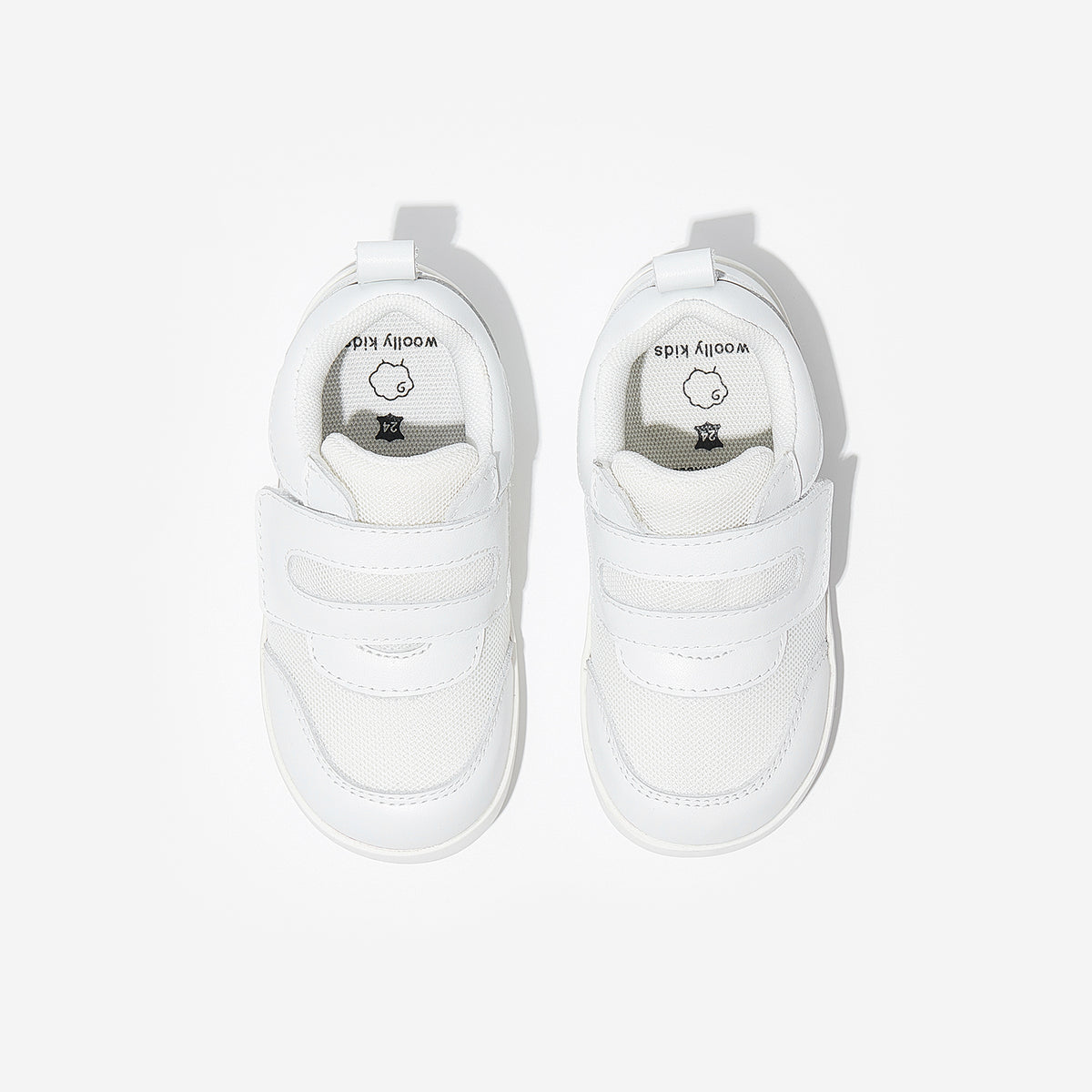 Indoor shoes - White-Base | Kids Leather Shoes | Woolly Kids