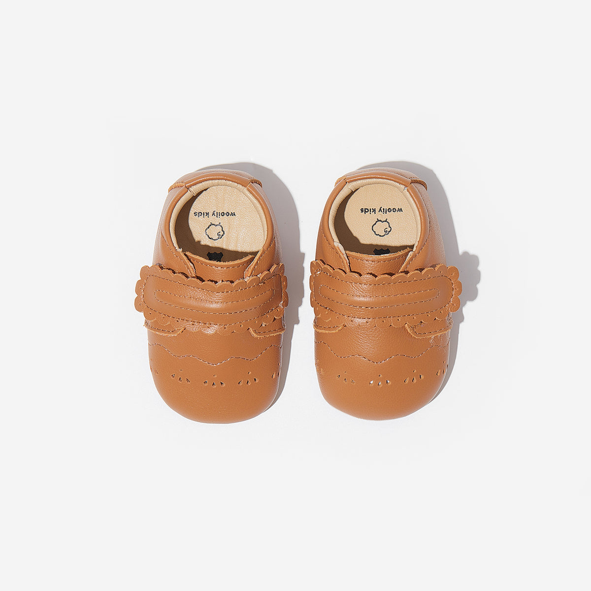 Jasmine - Chestnut Brown | Baby Leather Shoes | Woolly Kids