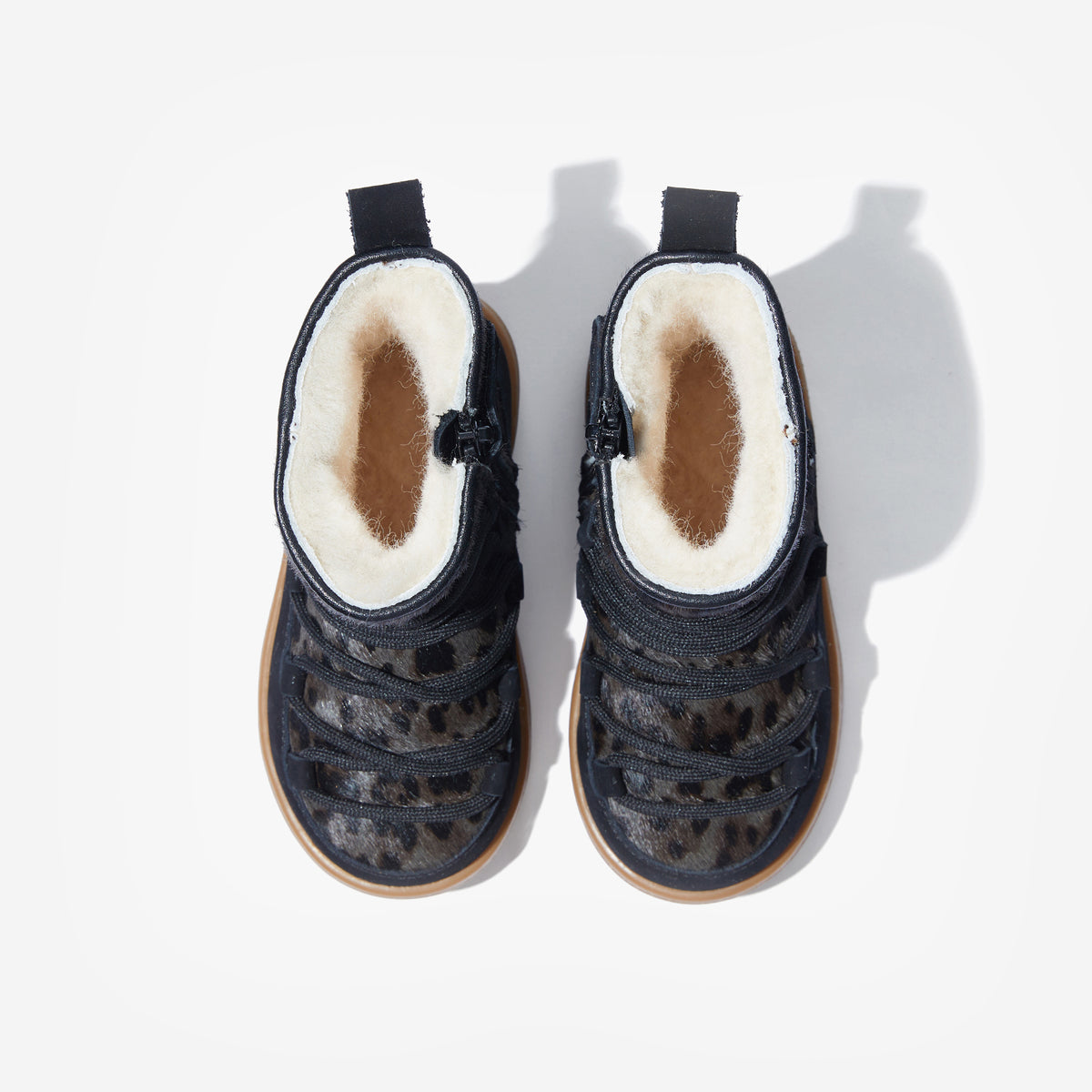 Linus - Obsidian Black | Leather Kids Boots | Woolly Kids