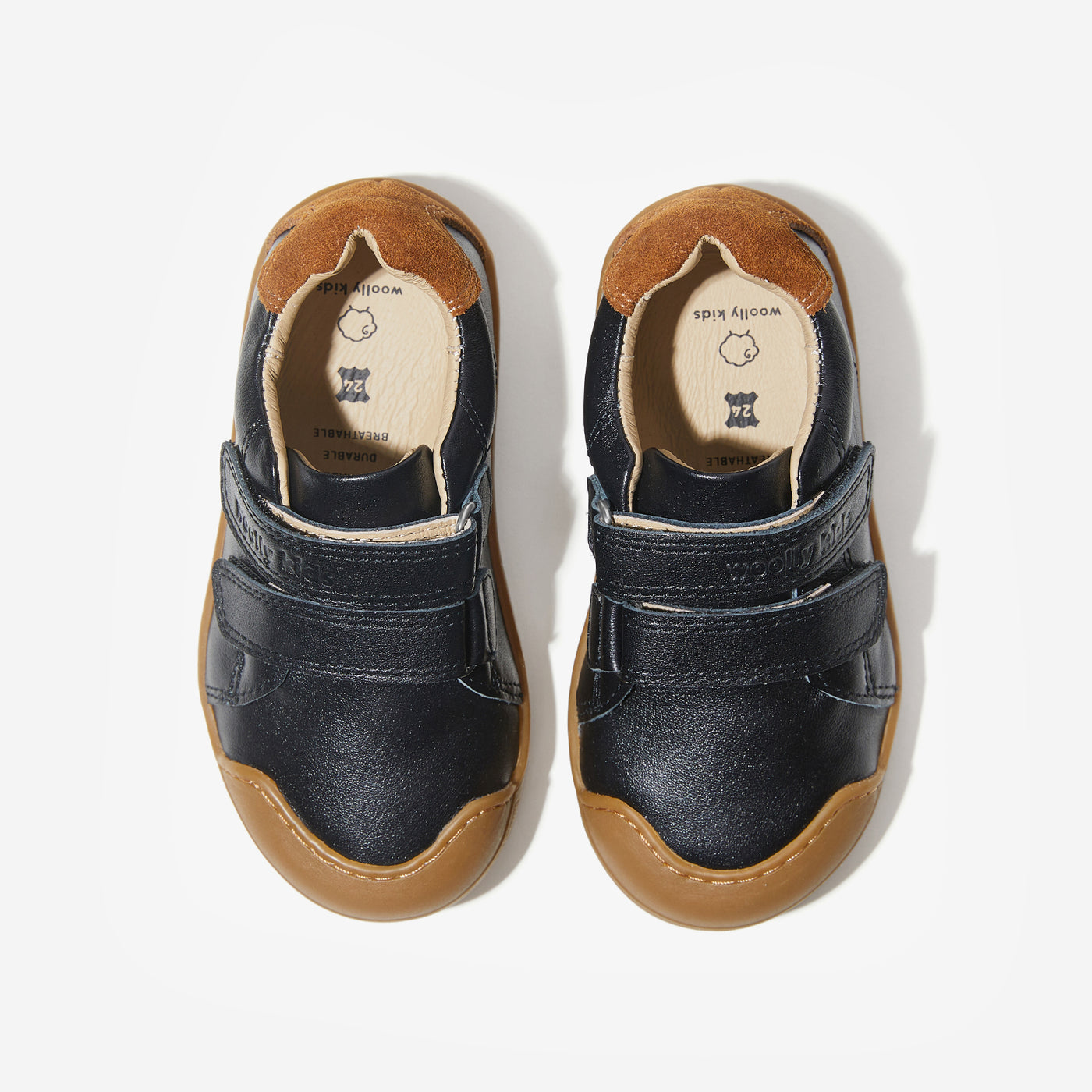 Lyle - Obsidian Black | 24 Autumn | Woolly Kids Leather Kids Shoes