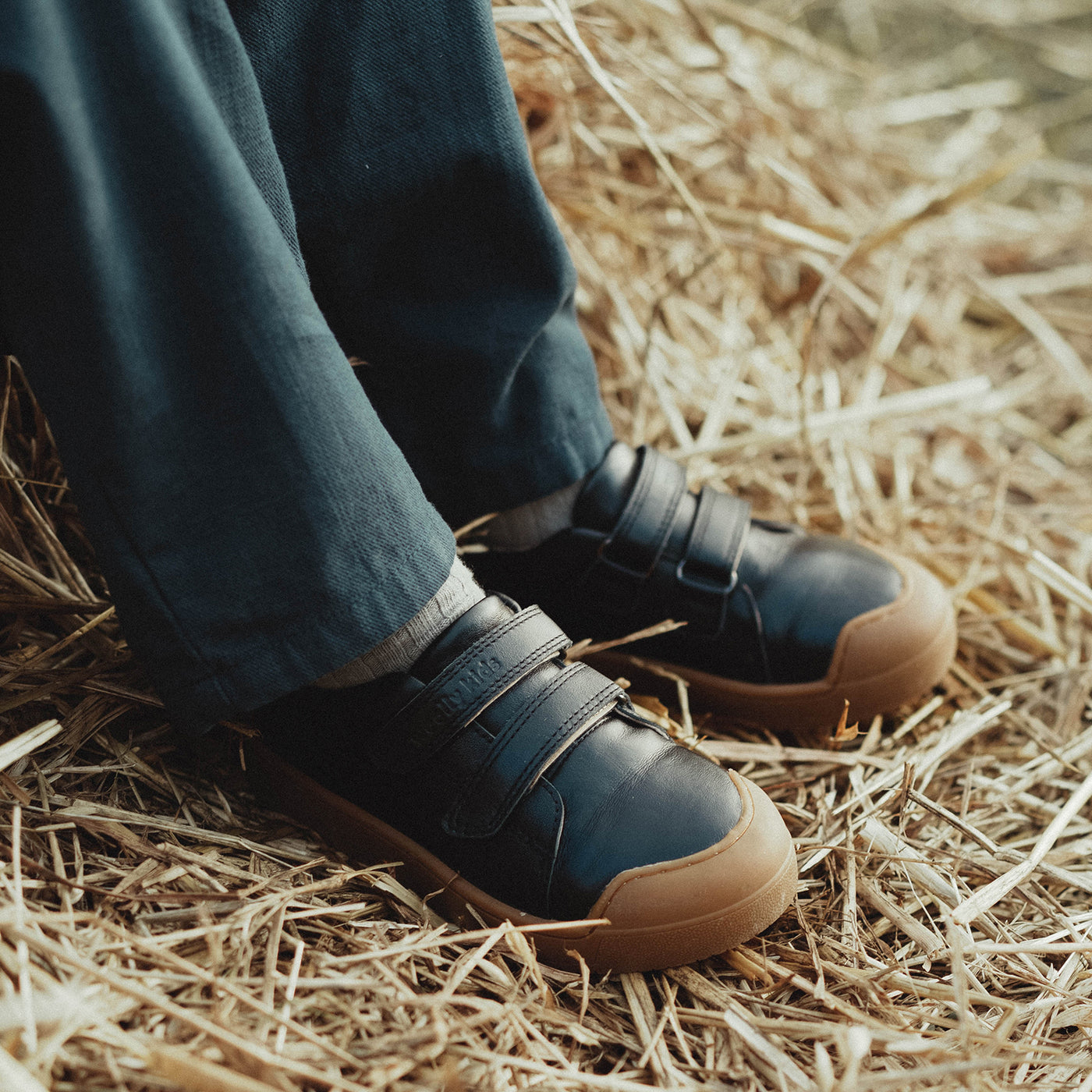 Lyle - Obsidian Black | 24 Autumn | Woolly Kids Leather Kids Shoes