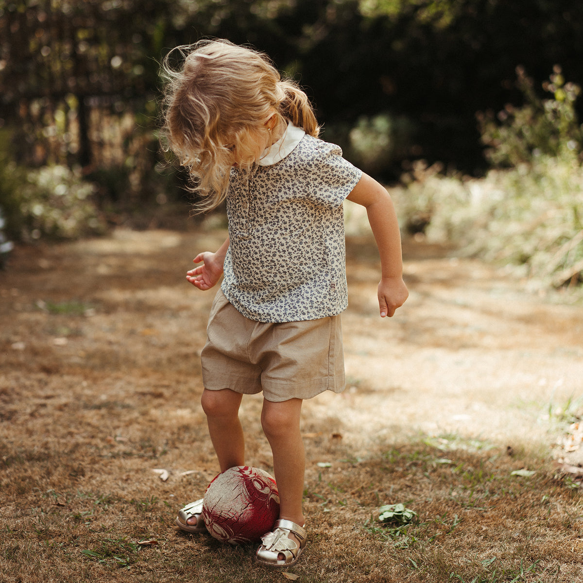 Mini Lola - Wheatland Gold | Toddlers Leather Sandals | Woolly Kids