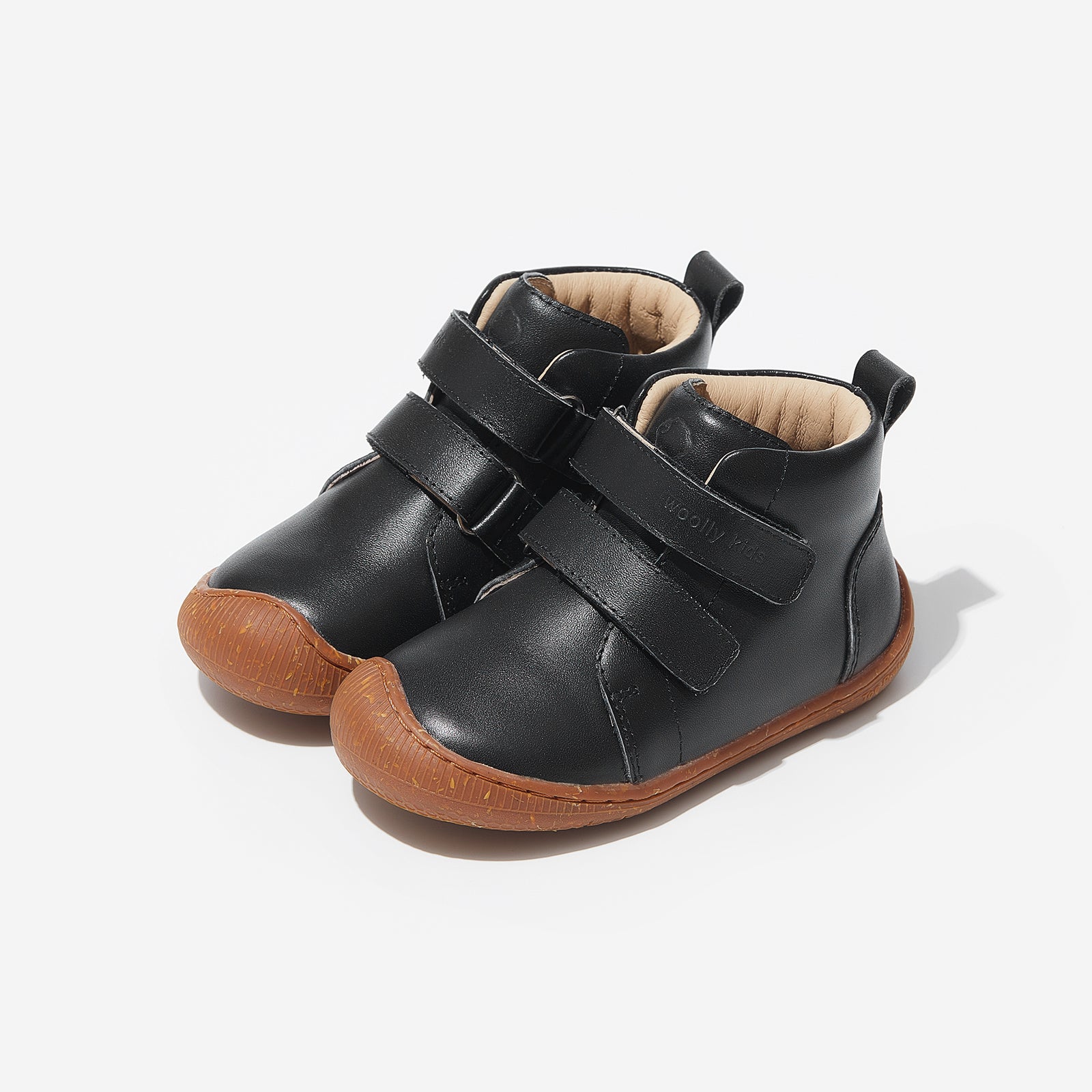 Neve - Jet Black | Kids Leather Shoes | Woolly Kids