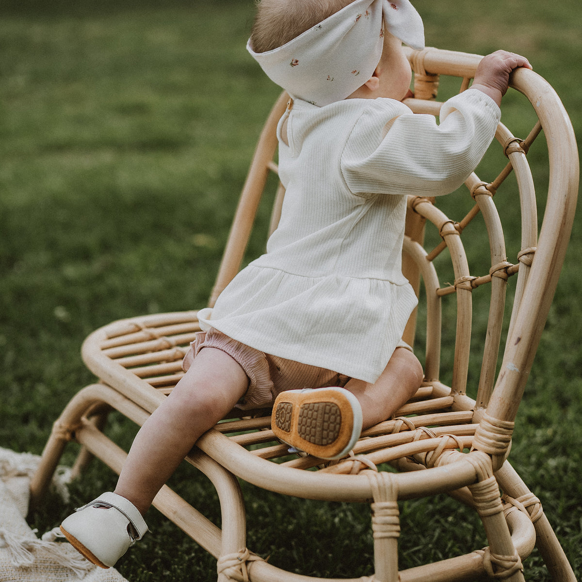 Puff - Cream White | Baby Leather Shoes | Woolly Kids