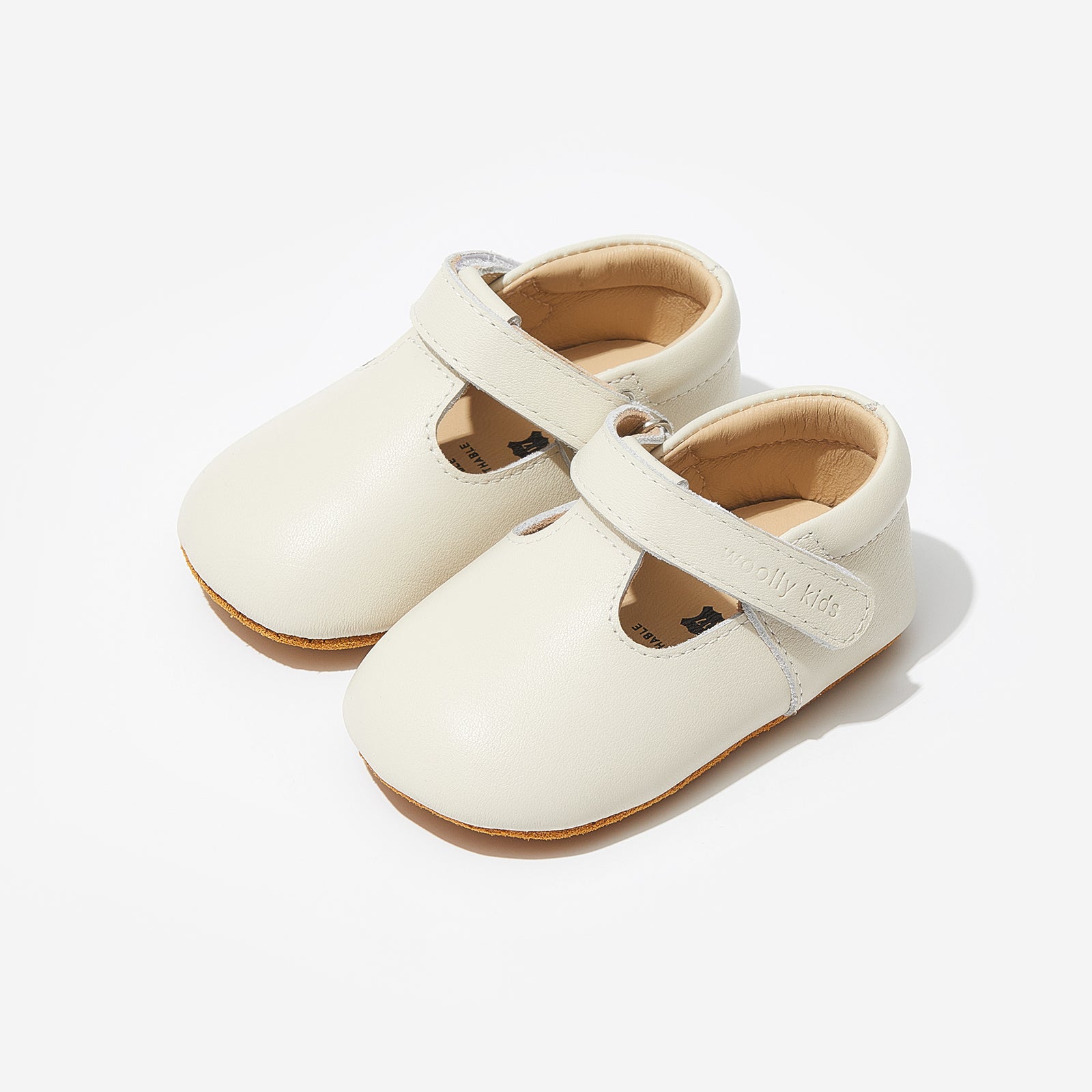 Puff - Cream White | Baby Leather Shoes | Woolly Kids