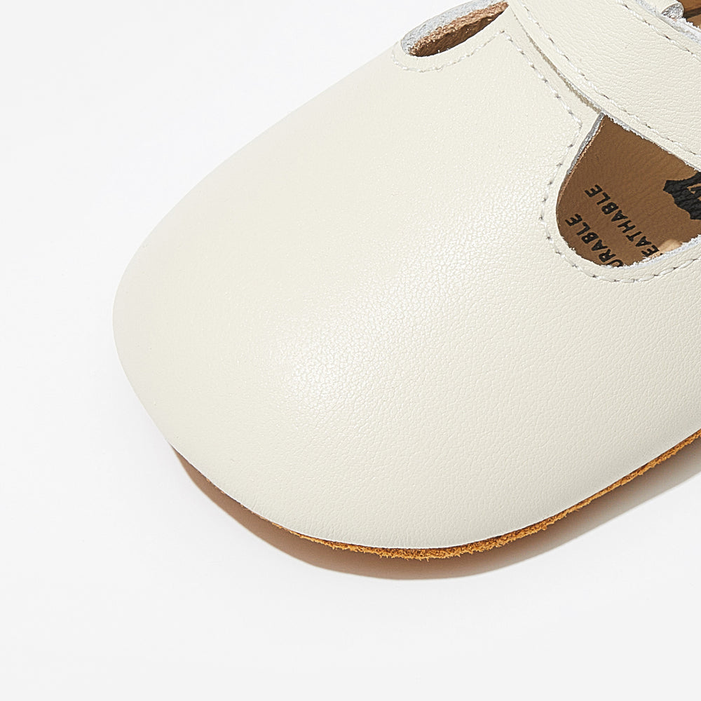 Puff - Cream White | Baby Leather Shoes | Woolly Kids