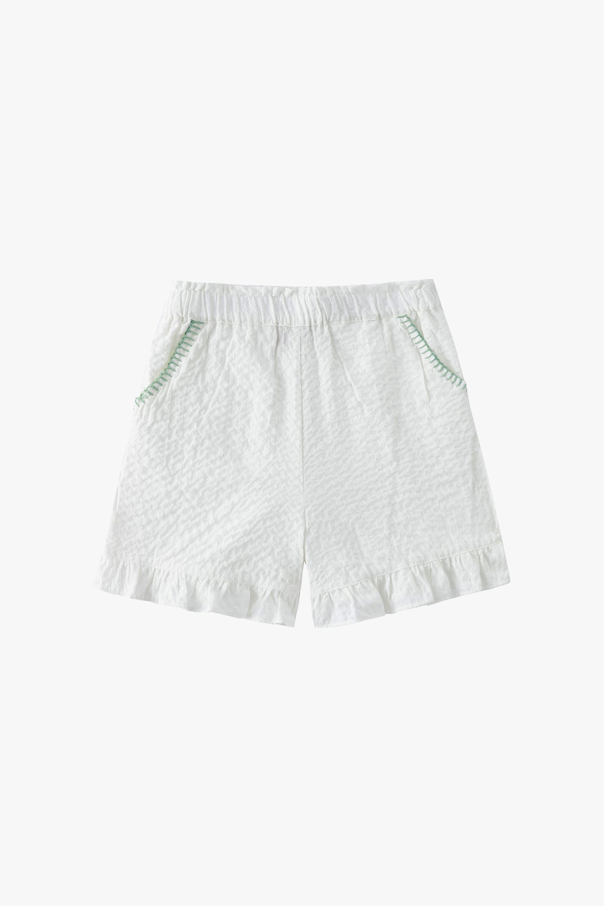 Seersucker Shorts - White