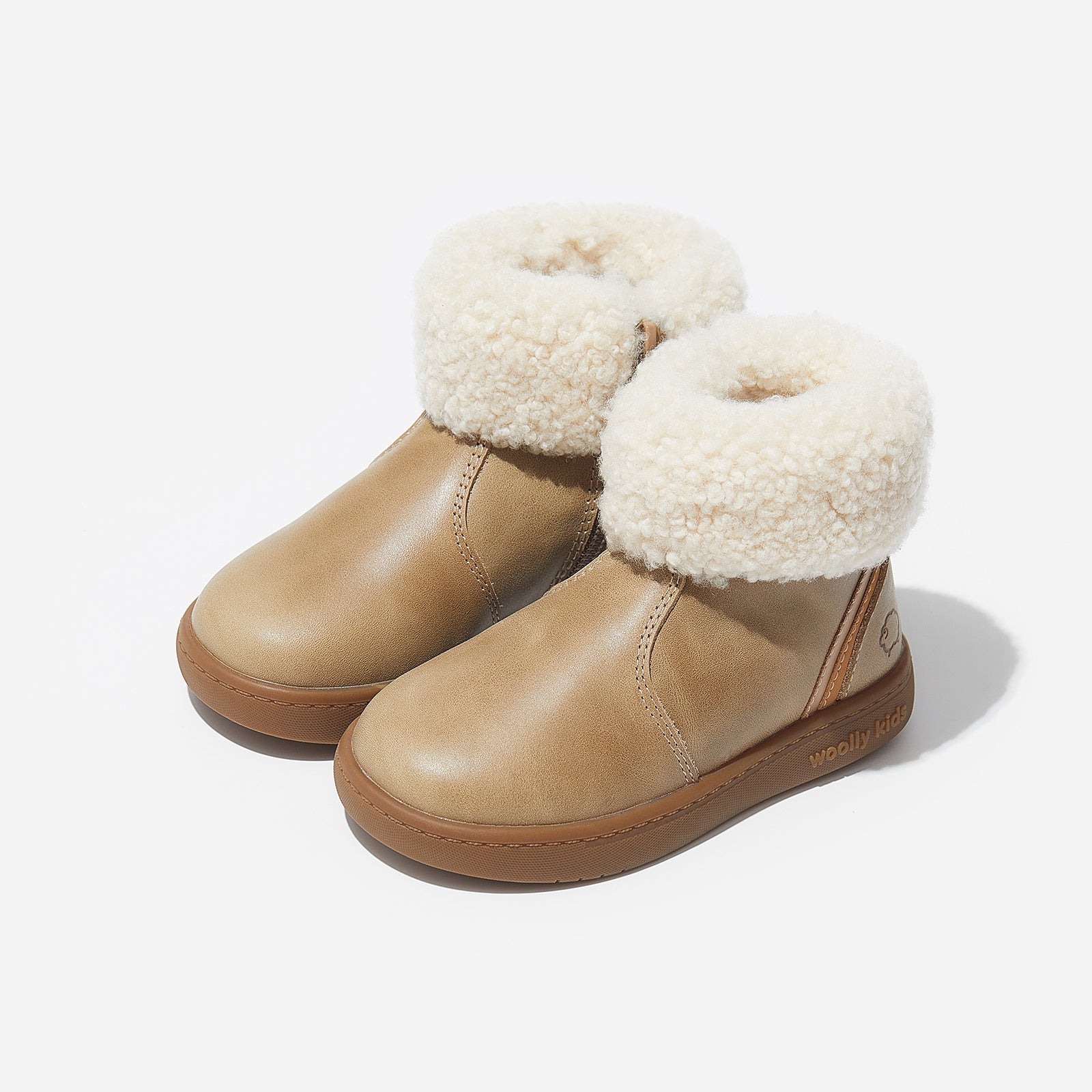Bianca - Brownish Grey | Kids Leather Shoes | Woolly Kids